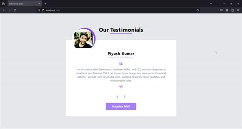 Piyush Kumar On Linkedin React Testimonialslider React Usestate Webdevelopment Html Css