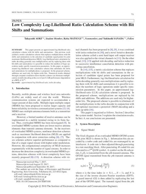 Pdf Low Complexity Log Likelihood Ratio Calculation Scheme Sndgwsnd