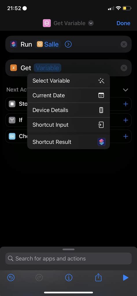how can i get the information if this variable after i run this