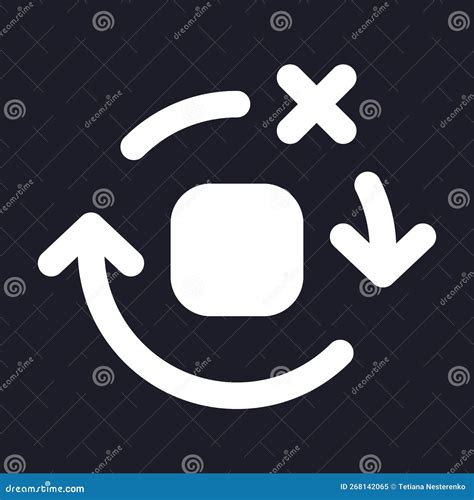 Remove Spinning Effect White Pixel Perfect Solid Ui Icon Stock Vector