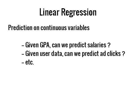 Introduction To Linear Regression Linear Regression Prediction On