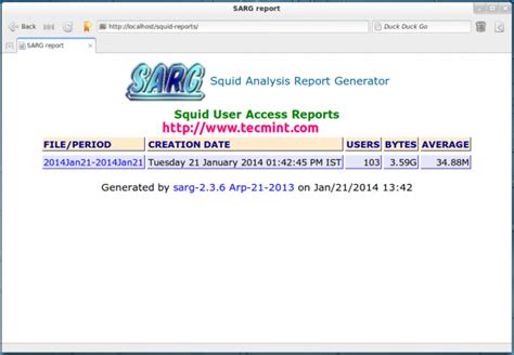Sarg Squid Analysis Report Generator And Internet Bandwidth