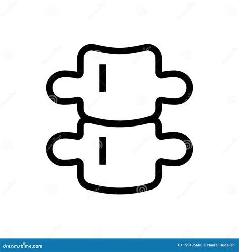Backbone Icon Design Back Skeleton Symbol Line Art Medical Healthcare Illustration Stock Vector