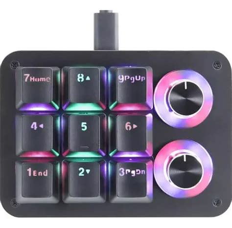 Teclado Mecánico Programable De Una Mano Con 9 Teclas Macro Cuotas Sin Interés