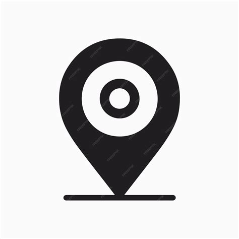 Premium Vector Black Pin Location Icon On White Background