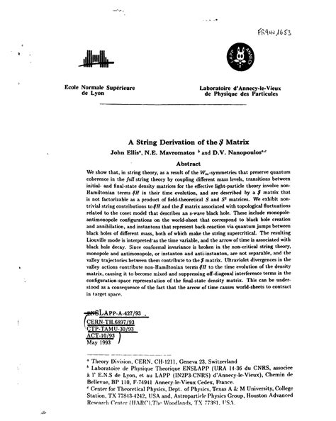 A String Derivation Of The Matrix Docslib