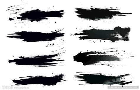 水墨笔触设计图 绘画书法 文化艺术 设计图库 昵图网