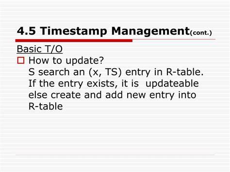 PPT Part 4 Synchronization Techniques Based On Timestamp Ordering PowerPoint Presentation