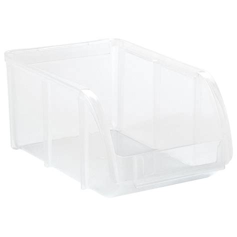 Iris Clear Plastic Small Single Modular Stacking Bin Overstock