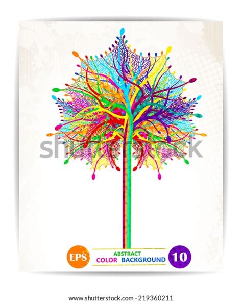 Abstract Colorful Tree Design Background Vector Stock Vector Royalty Free 219360211 Shutterstock