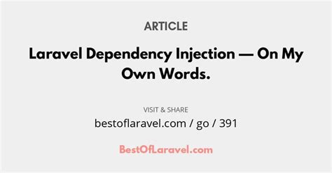 Laravel Dependency Injection A Comprehensive Guide