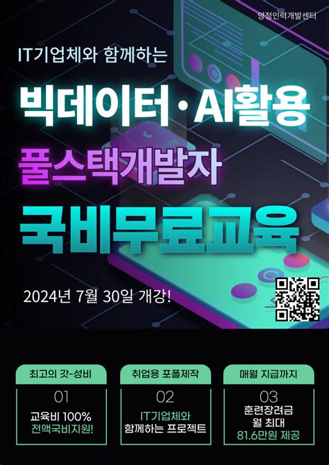 전액무료 It기업체와 함께하는 실무 프로젝트 교육 빅데이터ai를 활용한 풀스택 개발자 양성교육 요즘것들