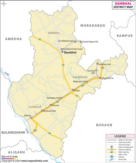 Sambhal District Map