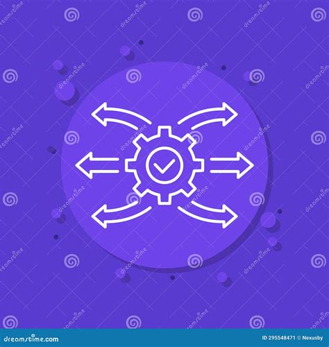 Deployment Icon Project Execution Line Vector Stock Vector