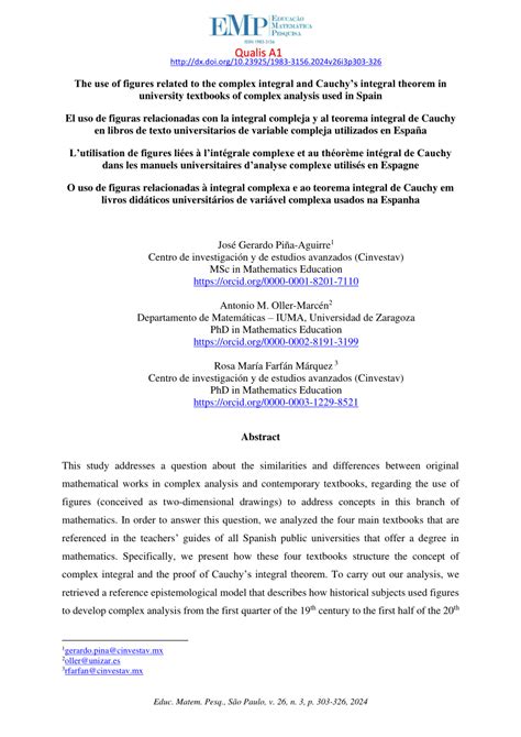 pdf the use of figures related to the complex integral and cauchy s