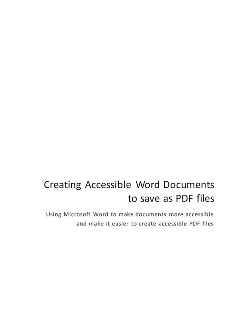 PDF Creating Accessible Word Documents DOKUMEN TIPS