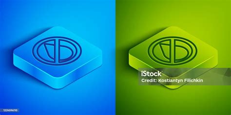 등각 투영 선 물 드롭 파란색과 녹색 배경에 격리 금지 아이콘 물 표지판이 없습니다 정사각형 버튼 벡터 일러스트레이션 개념에