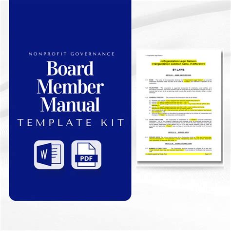 The Essentials Nonprofit Board Member Template Bundle Etsy