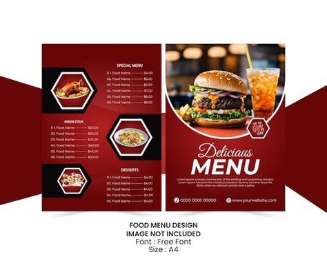 Premium Vector Innovative Restaurant Menu Design Layout