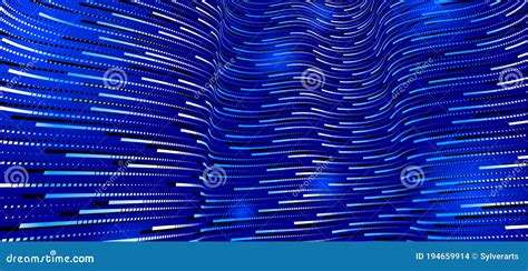 Technology Vector Abstract Background With Lines Big Data Flow 3d Abstraction Of Nanotechnology