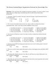 National Sex Knowledge Test Questions And Answers Course Hero