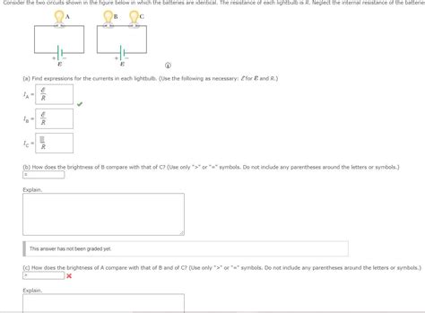 solved consider the two circuits shown in the figure below