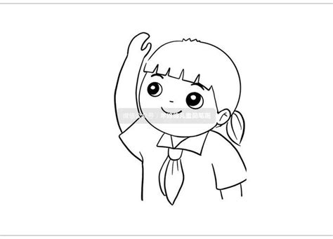 敬礼标准动作简笔画背影（19张） 简笔画图片大全