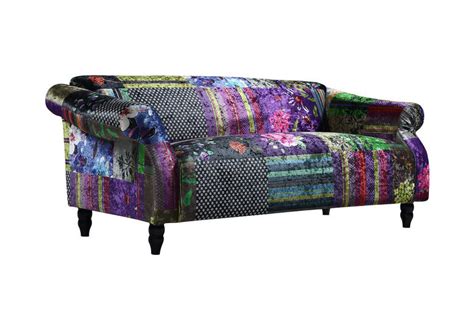Velvet Patchwork Sofa 4 Options Deal Wowcher