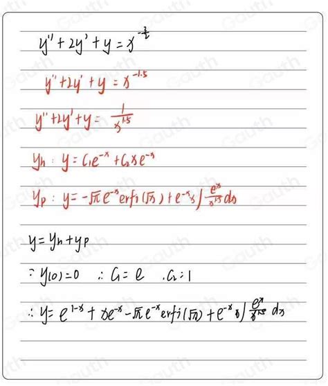 Solved Statement A Find The Solution Of The Differential Equation Y 2y· Y X Frac 3 2