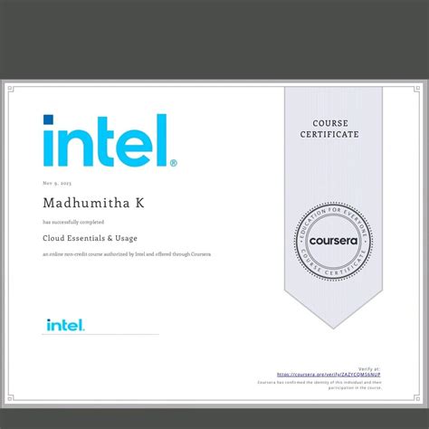 Madhumitha K On Linkedin I Have Successfully Completed The Certification In Cloud Essentials