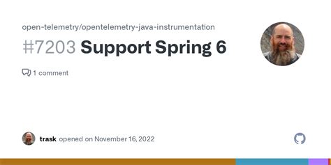 Support Spring 6 · Issue 7203 · Open Telemetryopentelemetry Java Instrumentation · Github