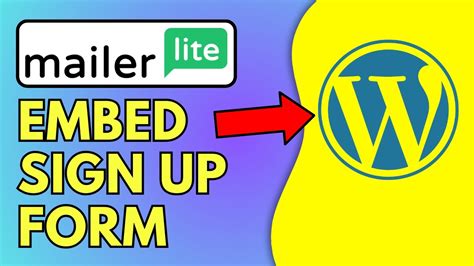 How To Embed Mailerlite Sign Up Form In Wordpress Youtube