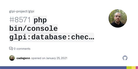 `php Binconsole Glpidatabasecheck` Is Full Of False Positives · Issue 8571 · Glpi Project