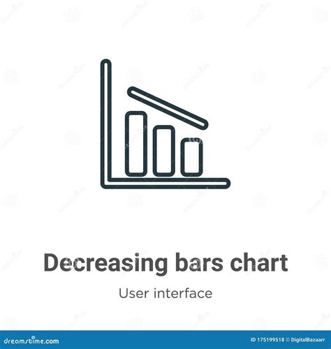 Decreasing Bars Chart Icon On White Background Simple Element