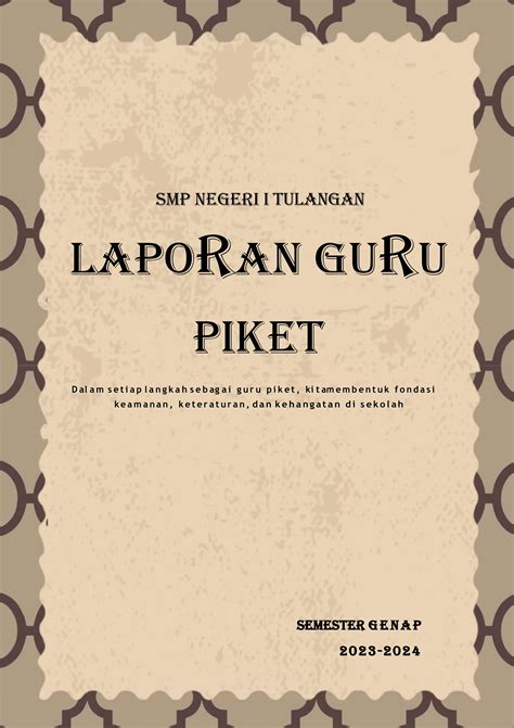 Laporan Guru Piket Kinerja Guru Di PMM Pdf