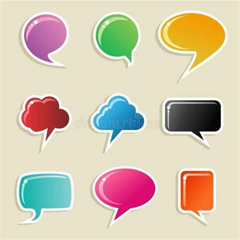 Social Media Bubbles Set Stock Vector Illustration Of Inspiration
