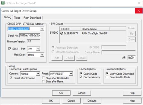 Cmsis Core Sight Debugger Fails To Connect To Target Hardware For Mbed