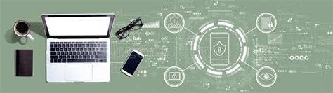 Data Privacy Concept With A Laptop Computer Stock Image Image Of