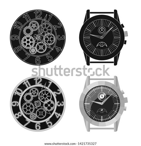 Bitmap Design Clock Time Icon Collection Stock Illustration 1421735327 Shutterstock