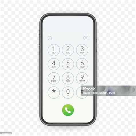스마트 폰 화면에 대한 키패드 휴대 전화에 응용 프로그램 인터페이스 벡터 스톡 일러스트레이션입니다 휴대전화에 대한 스톡 벡터