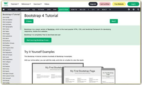 Learn Bootstrap 4 Tutorials Courses Articles Books And Cheat Sheets