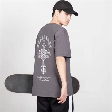 Футболка Chrome Hearts, размер 44, цвет пепел, хлопок - купить по ...