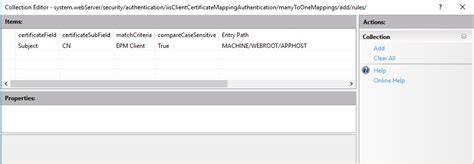 client certificate mapping authentication