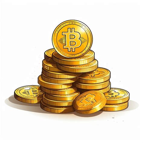 Premium Ai Image Bitcoin Stack Of Btc Coins