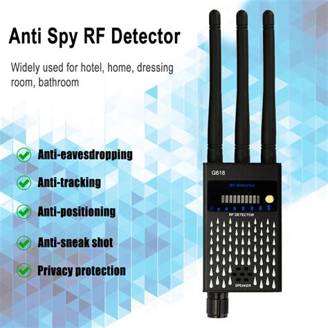 Three Antennas Professional Radio Frequency Detection Device GSM GPS RF Signal Detector Anti
