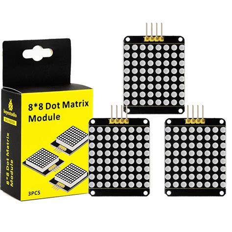 Buy KEYESTUDIO 3Pcs I2C Interface 8X8 LED Dot Matrix Display Module Kit