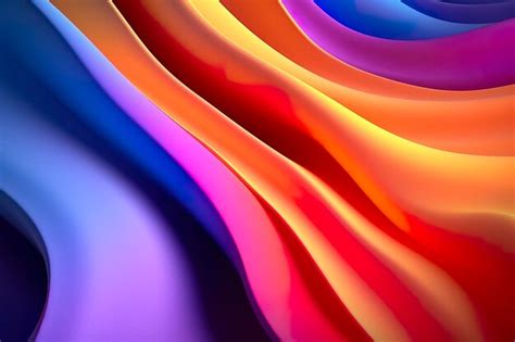 Premium Ai Image Abstract 3d Render Colorful Background Design With Soft Wavy Waves Modern