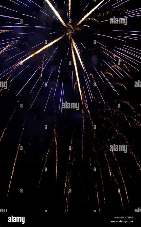 Explosion Of Fireworks Stock Photo Alamy