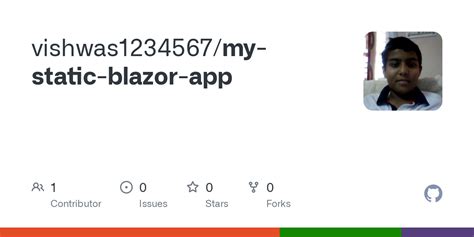 Github Vishwas My Static Blazor App