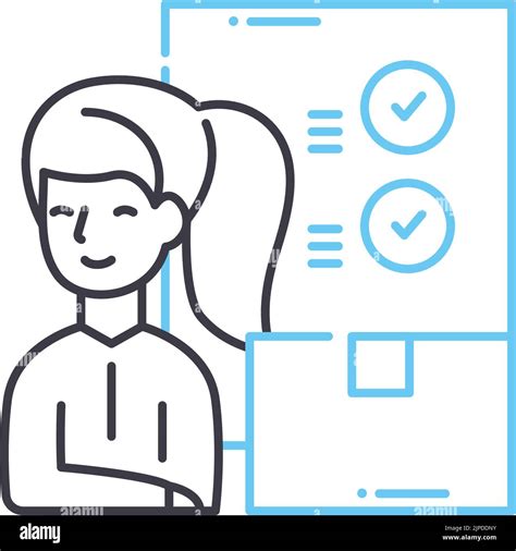 Monitoring System Line Icon Outline Symbol Vector Illustration Concept Sign Stock Vector